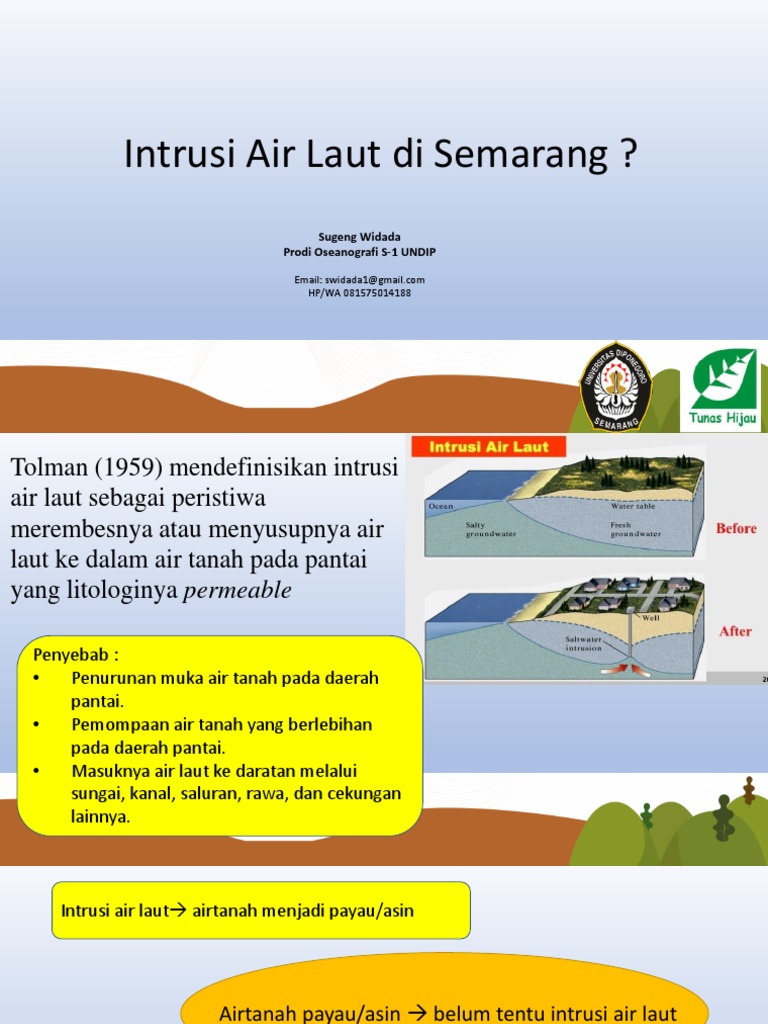 Paparan Intrusi Air Laut di Semarang | PDF