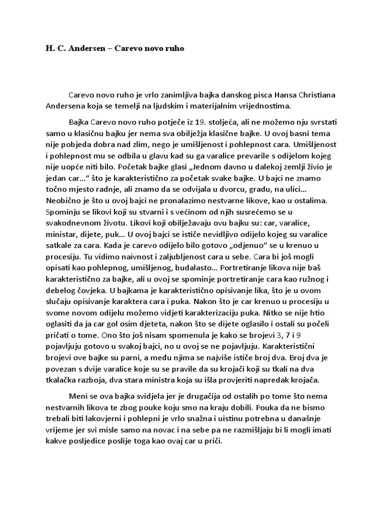Carevo Novo Ruho | PDF