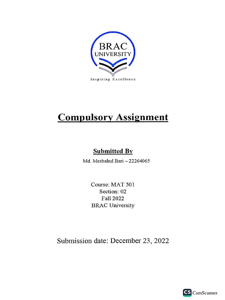 Compulsory Assignment Bari | PDF
