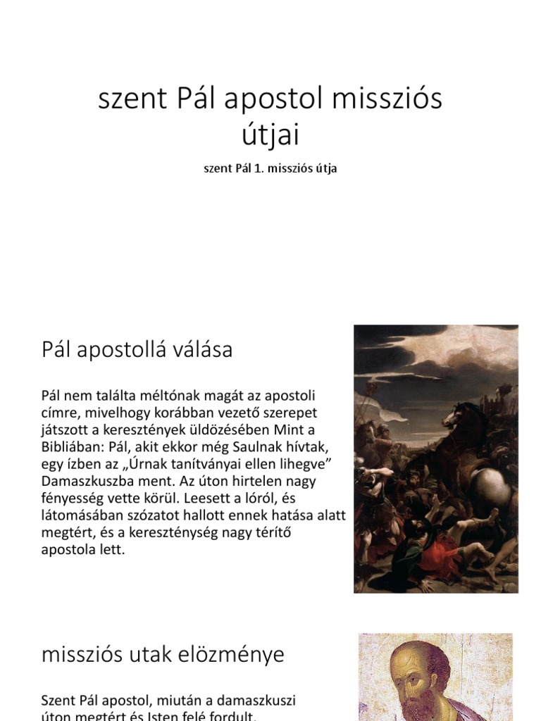 Szent Pál Apostol Missziós Útjai | PDF