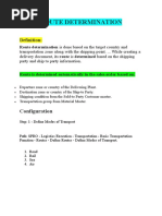 Route Determination in Sap SD | PDF | Logistics | Freight Transport