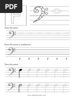 Learning Notes - Bass Clef - B (High) | PDF