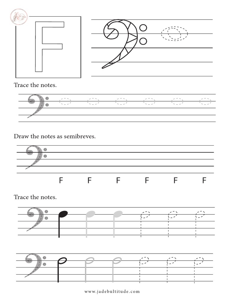 Learning Notes - Bass Clef - F (High) | PDF