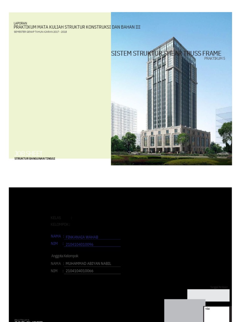 SISTEM STRUKTUR SHEAR TRUSS FRAME | PDF