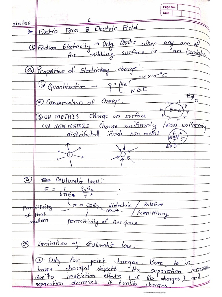 Electrostatics 1 Pdf Pdf