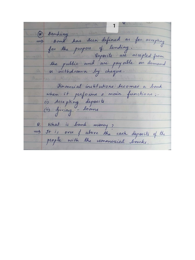 Banking Notes PDF | PDF