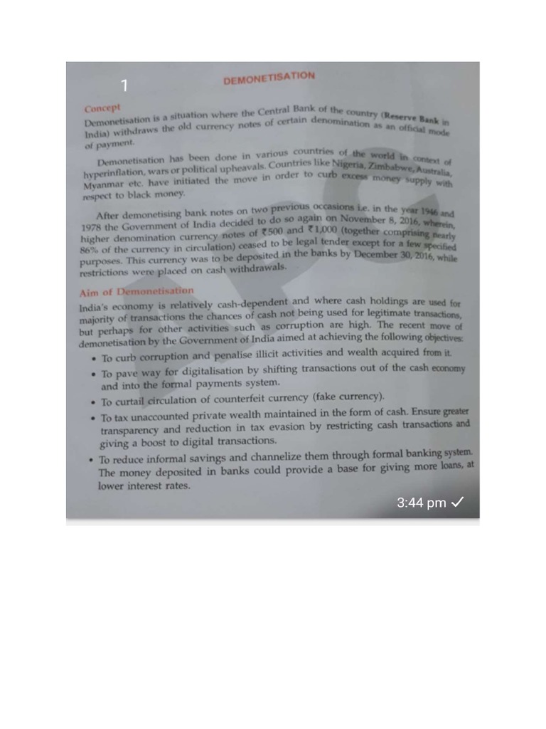 Chapter 3 Demonitisation and GST PDF | PDF Chapter 3 Demonitisation and GST PDF | PDF