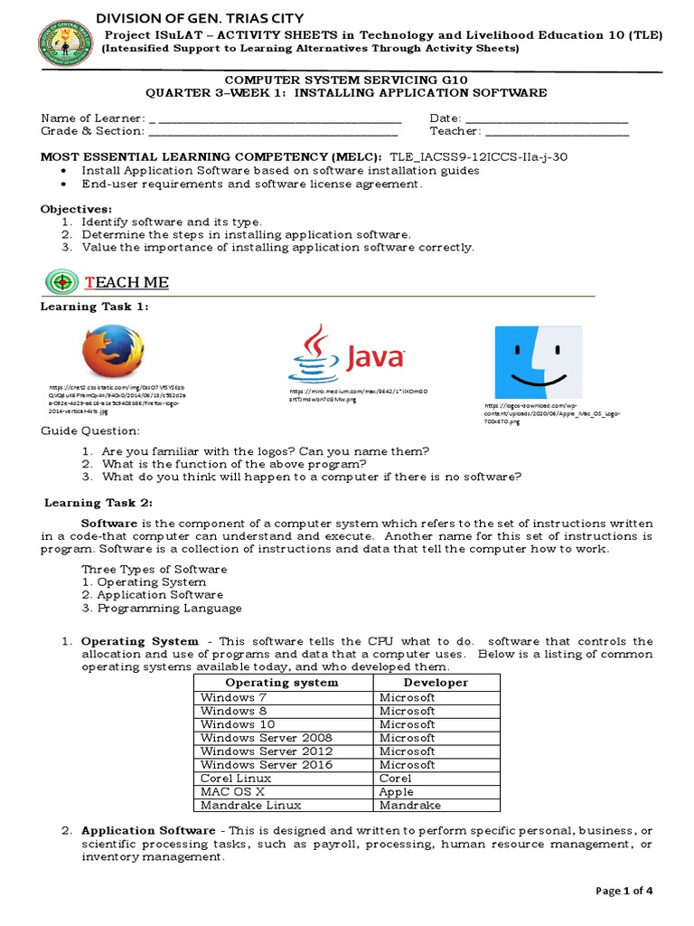 Revised Tle As CSS10 Q3 WK1 | Download Free PDF | Computer File | Installation (Computer Programs)