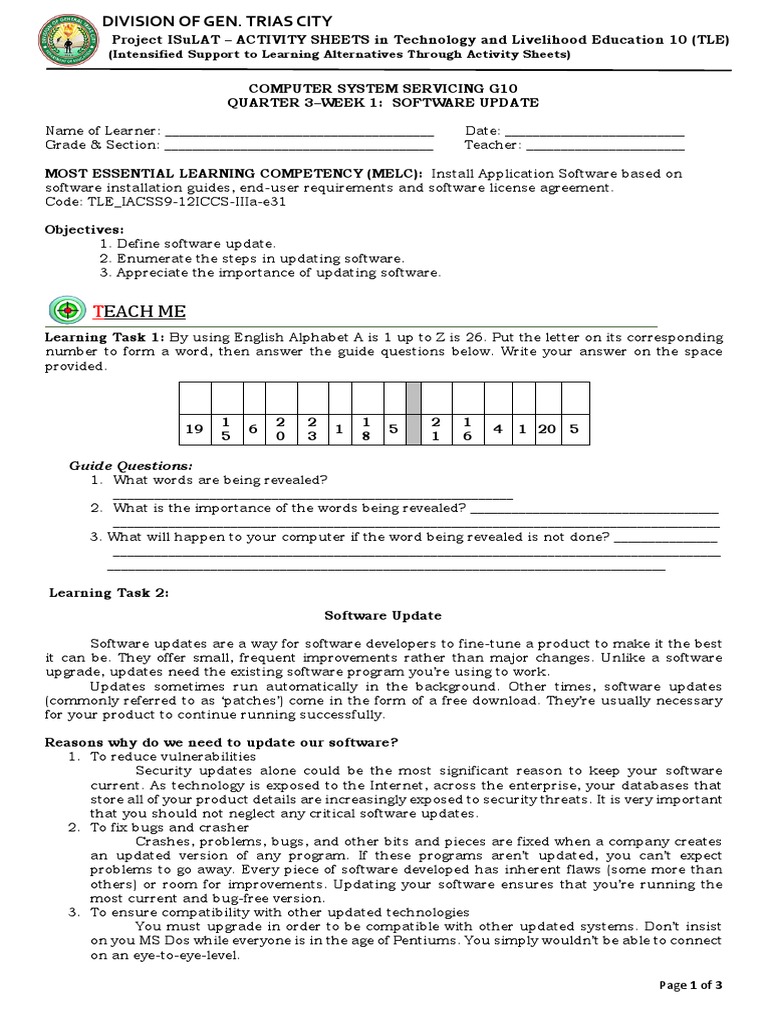 Revised Tle As CSS10 Q3 WK2 | PDF | Software | Microsoft Windows
