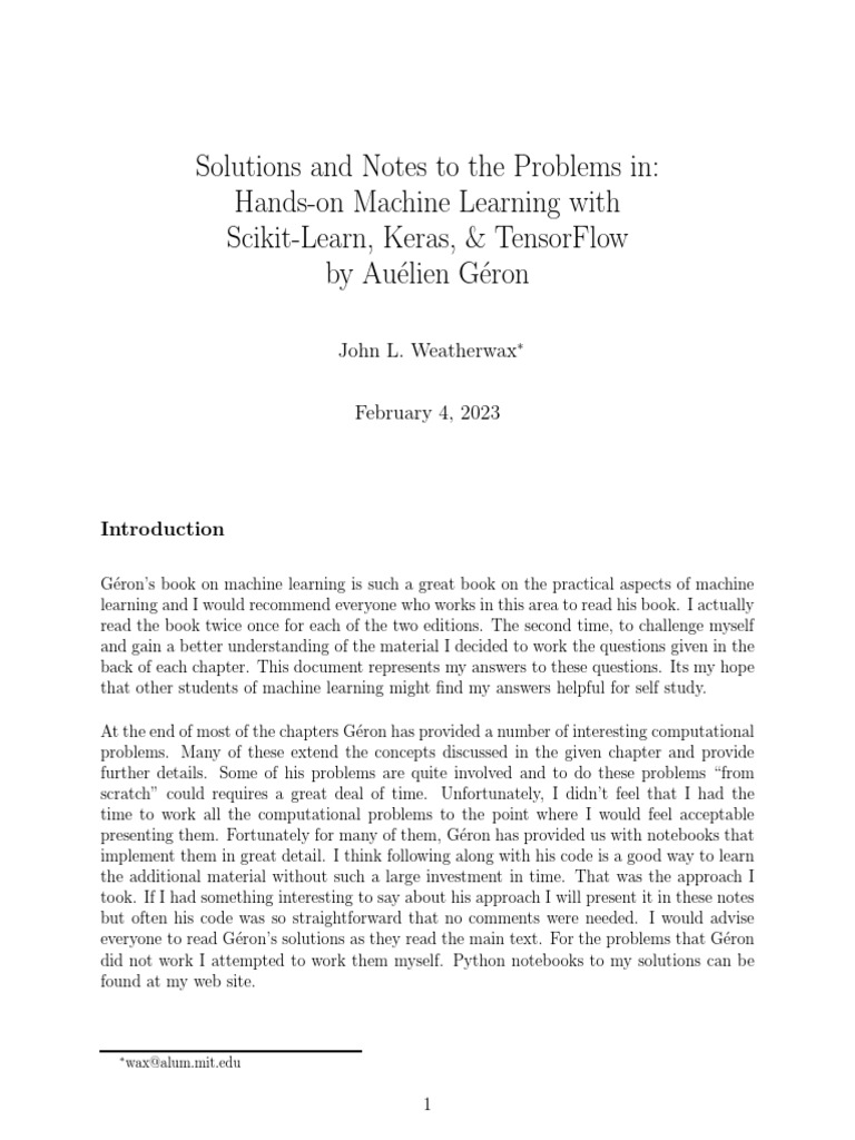 Solutions HOML PDF | PDF | Cluster Analysis | Principal Component Analysis