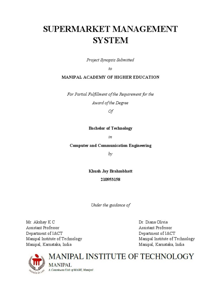 Synopsis Format | PDF | Databases | Sales Synopsis Format | PDF | Databases | Sales