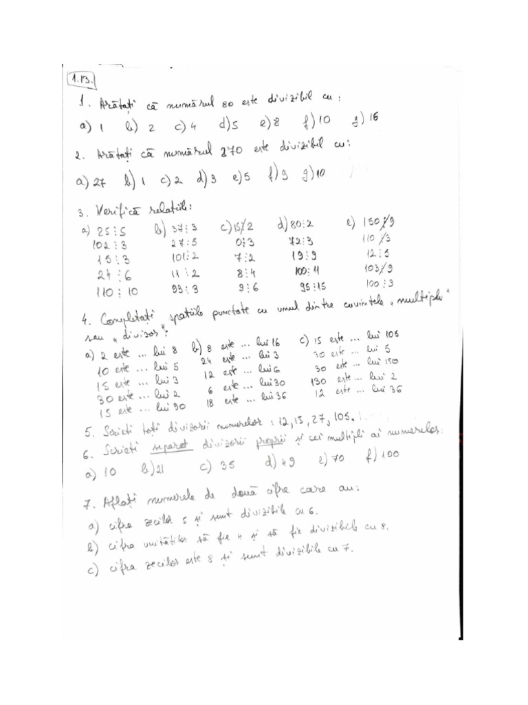 1.13. Divizor Si Multiplu | PDF