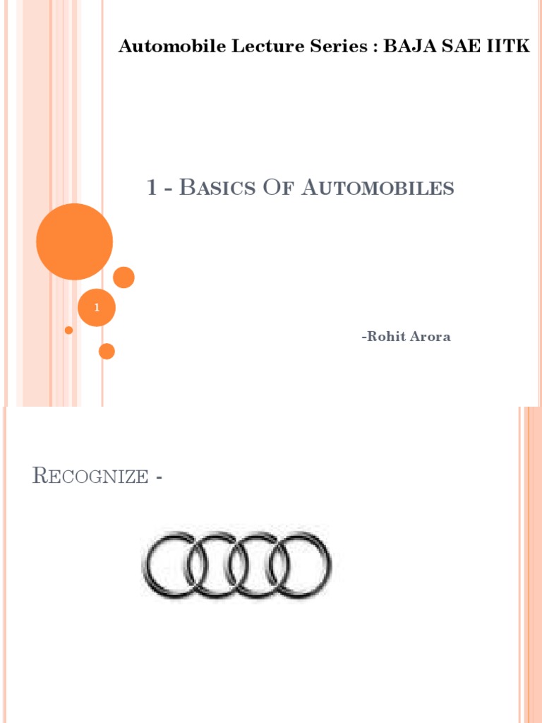 Introduction To Automobiles PDF | PDF | Steering | Car