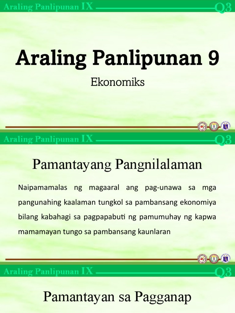 AP9 Q3 Pambansang Kita PPT CO | PDF