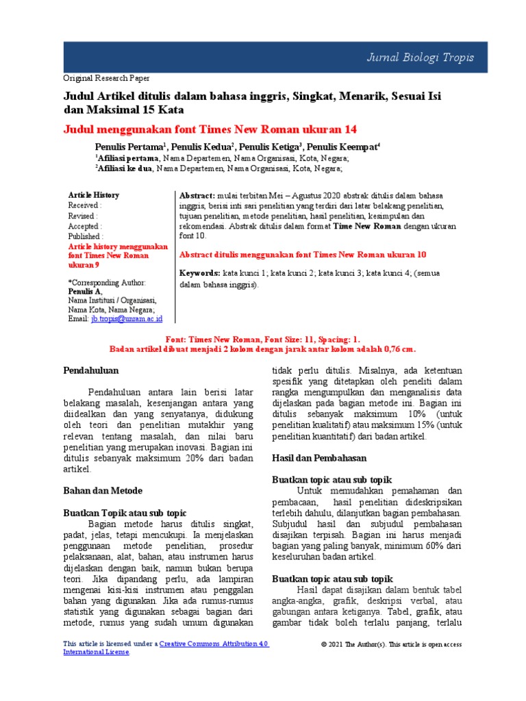 Template JBT Terbaru 2021 | PDF