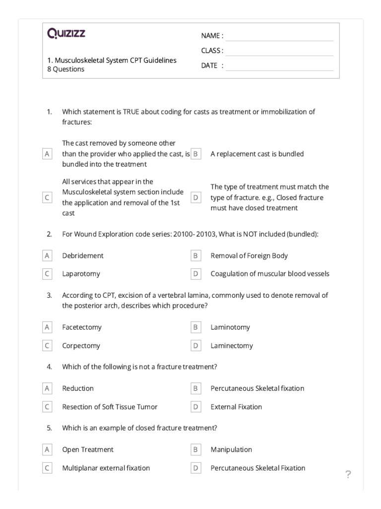 Musculoskeletal System CPT Guidelines | PDF | Surgery | Musculoskeletal ...