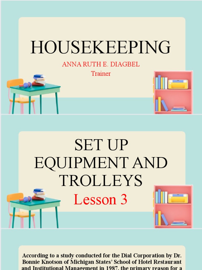 Housekeeping Lesson3 | PDF | Housekeeping | Home