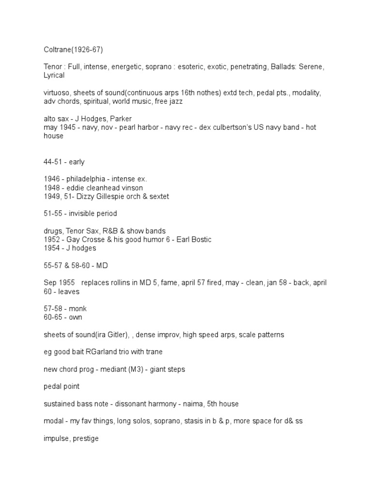 Coltrane | PDF