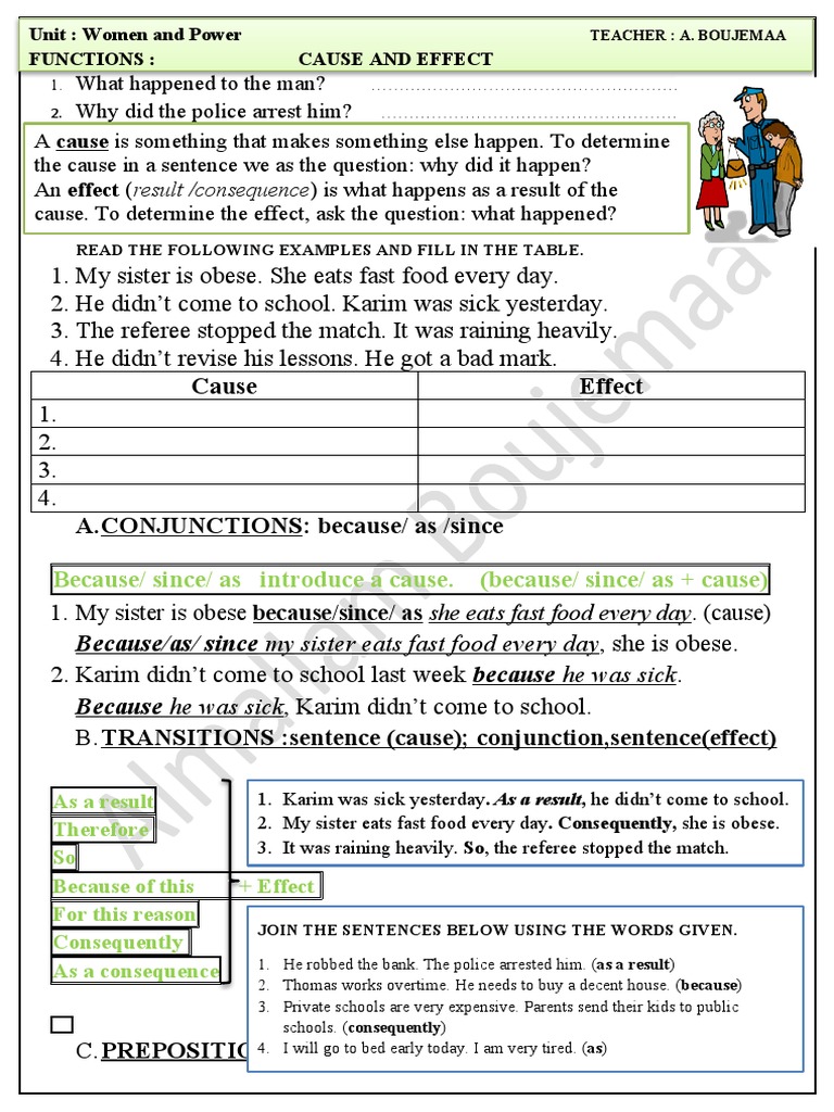 Cause Effect Bac | Download Free PDF | Sentence (Linguistics) | Language Mechanics