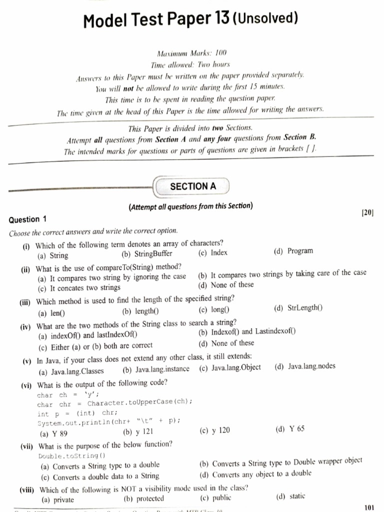 Computer Paper 2 | PDF | Method (Computer Programming) | Class (Computer Programming)