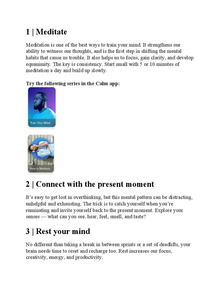 Train Your Mind | PDF | Mind | Meditation