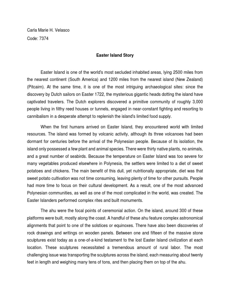 Easter ISland Story PDF | PDF | Polynesia