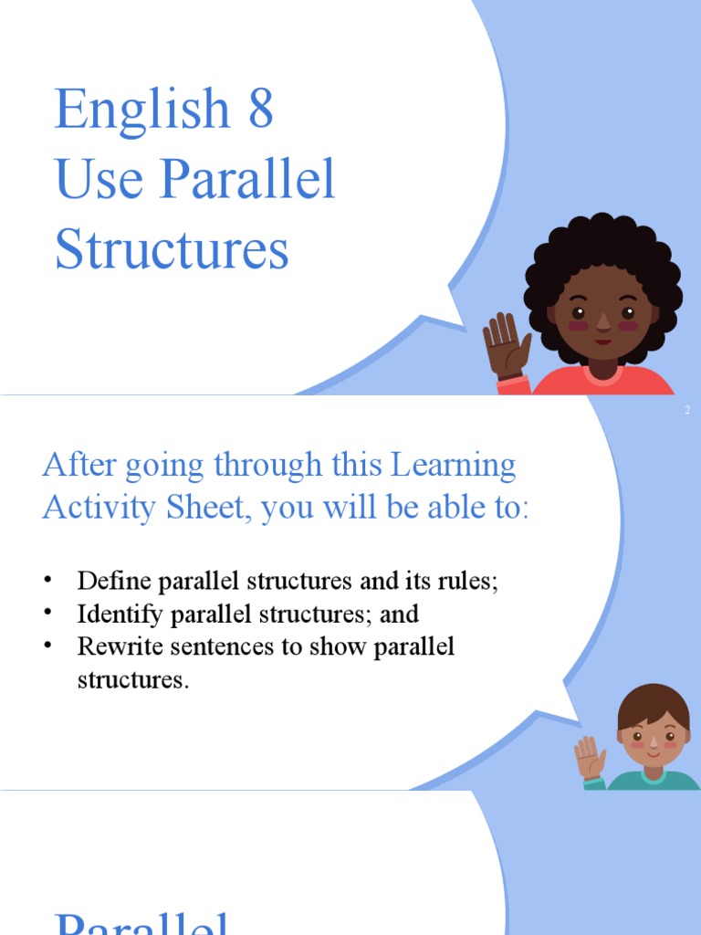 English 8 Q3 LAS W6 Parallel Structures | PDF | Verb | Phrase