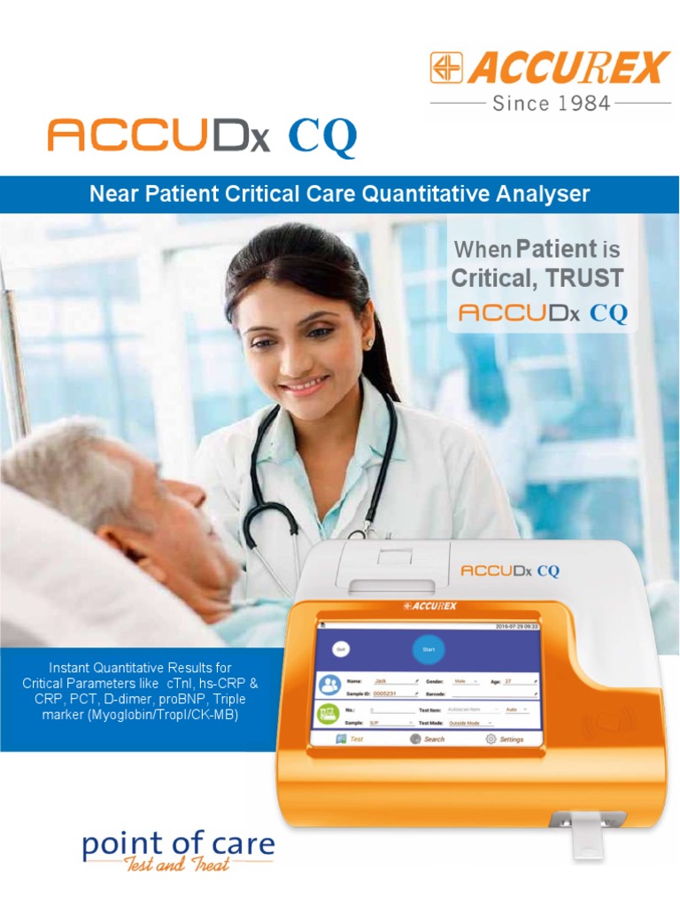 AccuDx CQ Brochure | PDF | C Reactive Protein | Myocardial Infarction