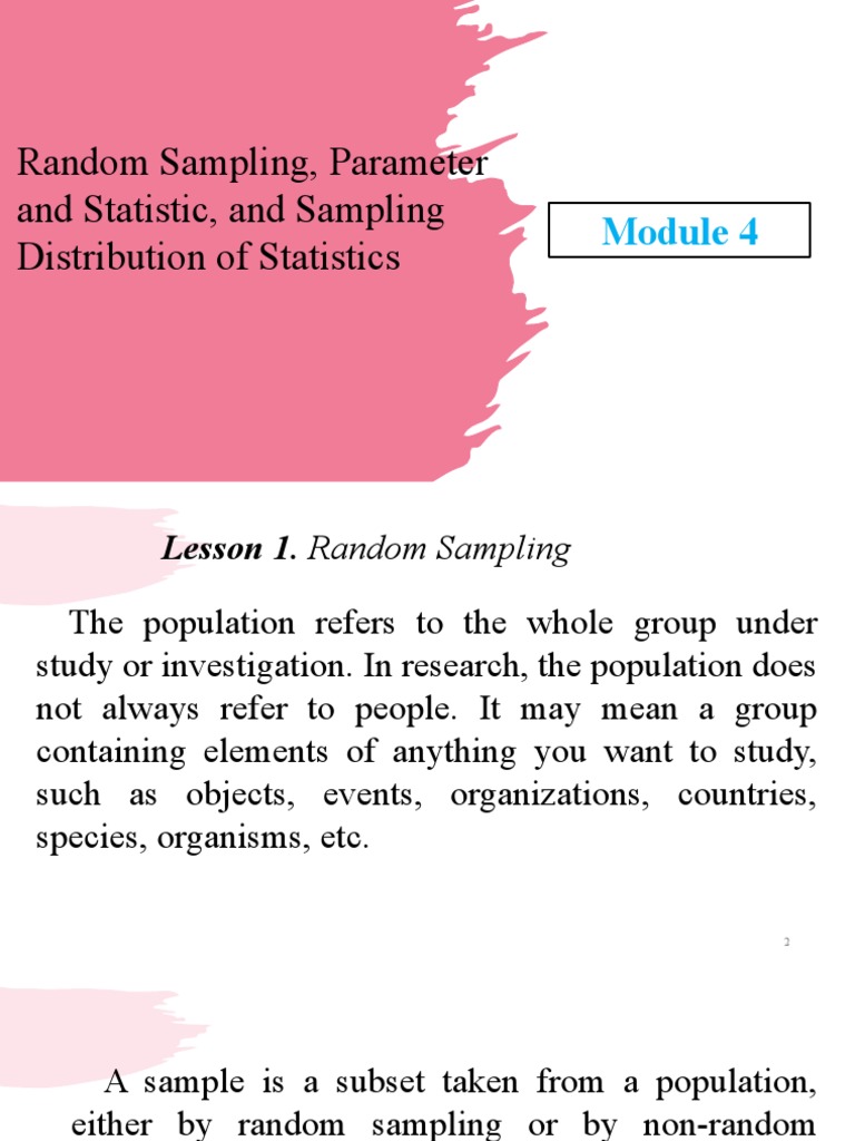 Module 4 Pdf Sampling Statistics Stratified Sampling
