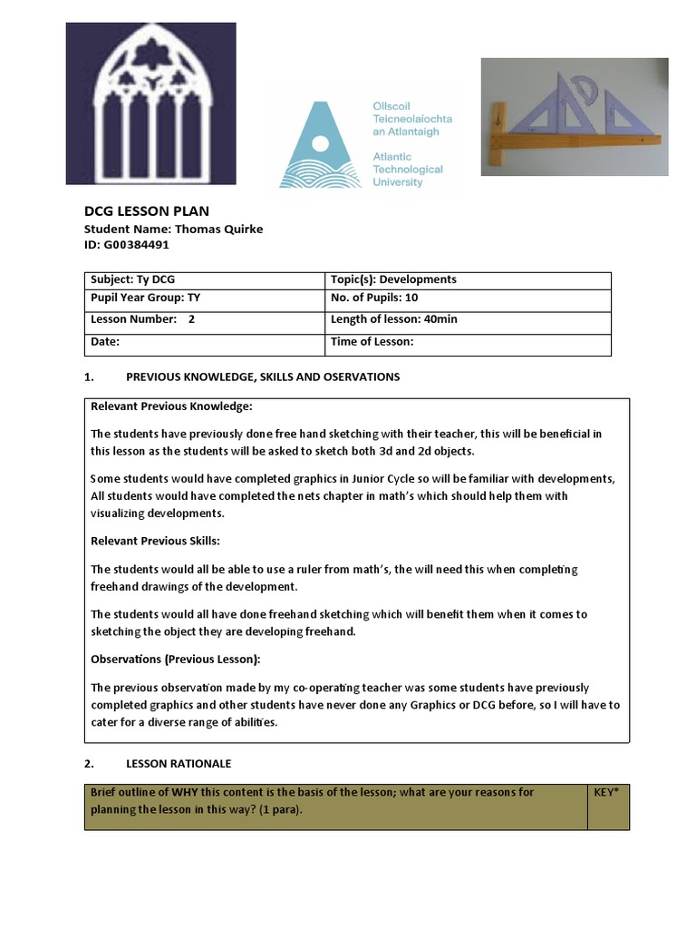 Lesson Plan 2 Ty DCG | PDF | Teachers | Rubric (Academic)