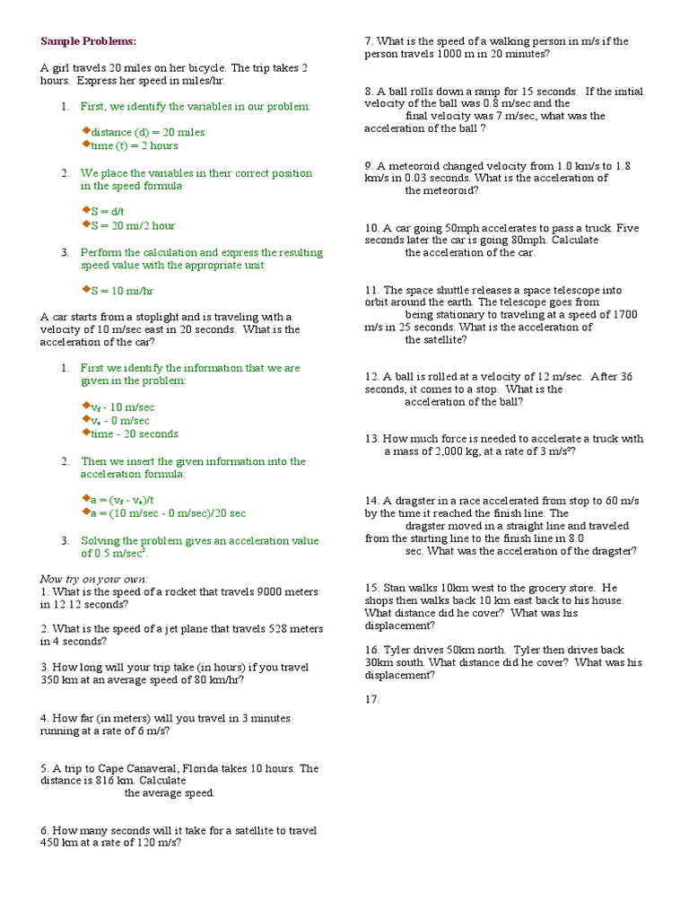 Quiz Science Speed, Velocity, Acceleration | PDF | Speed | Velocity