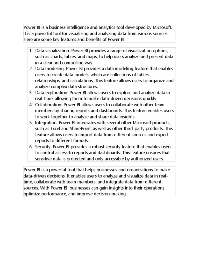 Power of Power BI | PDF
