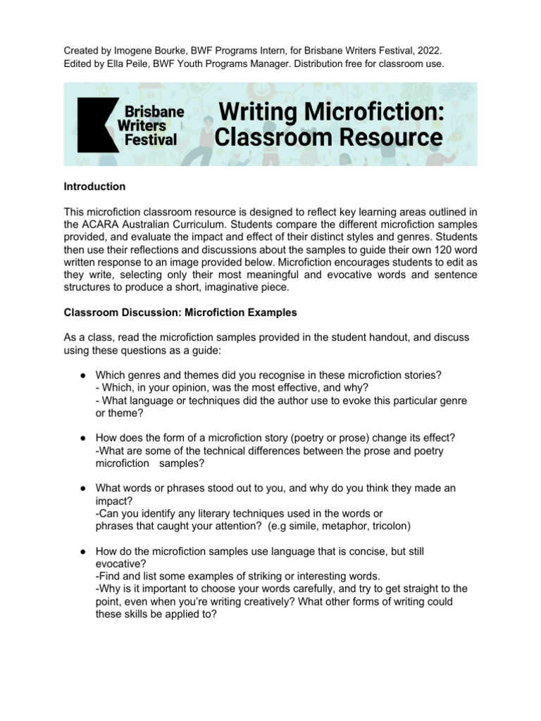 Microfiction-classroom-resource | PDF