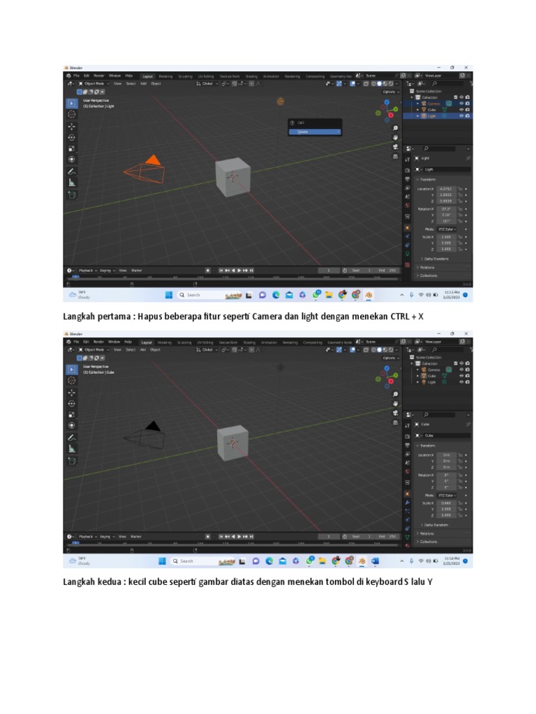 Langkah Blender | PDF