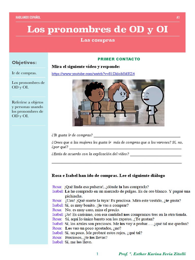 Pronombres de OD y OI Al | PDF | Navidad | Verbo