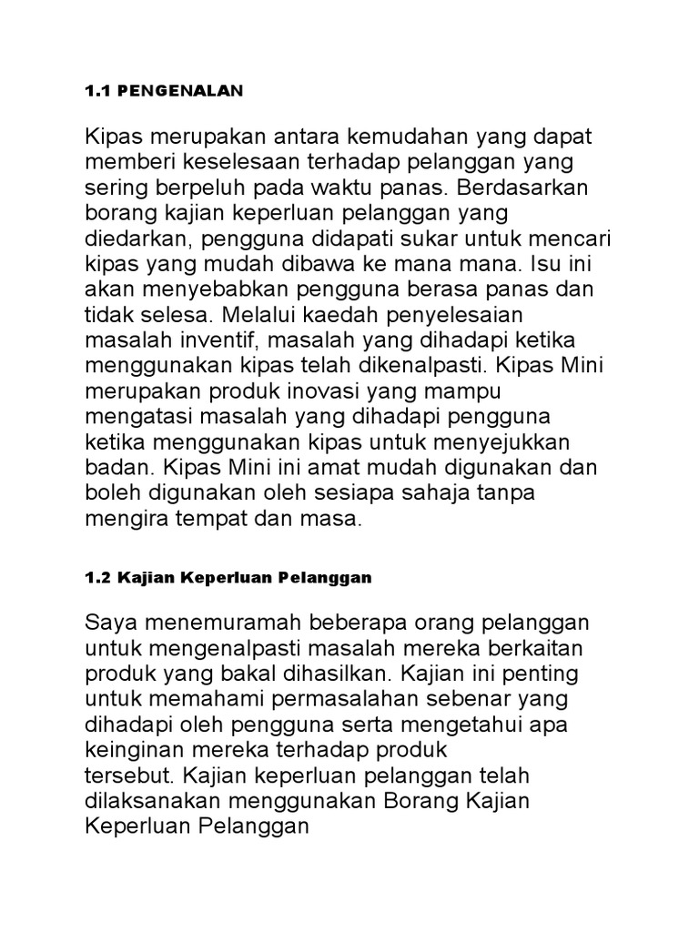 PENGENALAN RBT Kipas Mini | PDF