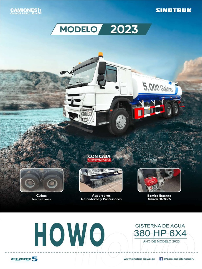 Ficha Técnica - Cisterna Howo 380 HP - Sin PTO PDF | PDF