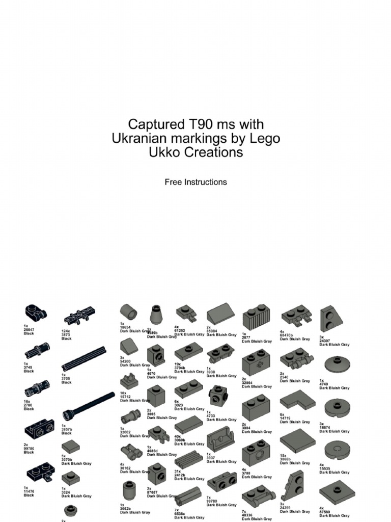 Lego T90 MS Instructions PDF | PDF