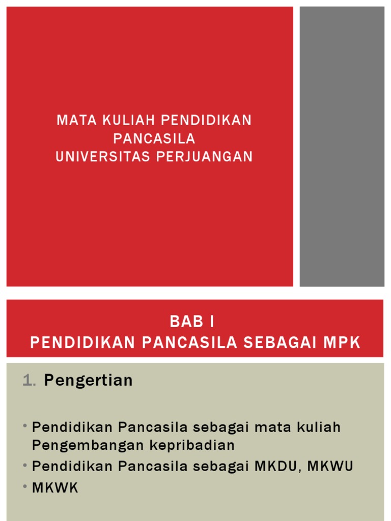 Pancasila Sebagai MPK | PDF