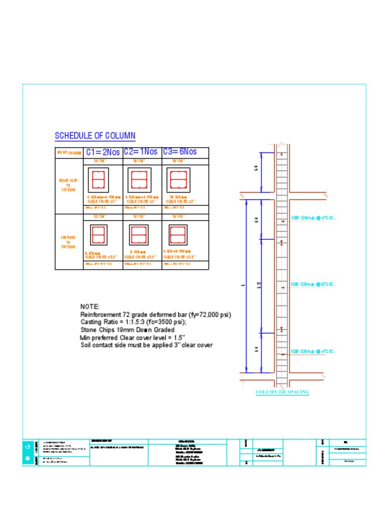 Column Shedule | PDF | Engineering