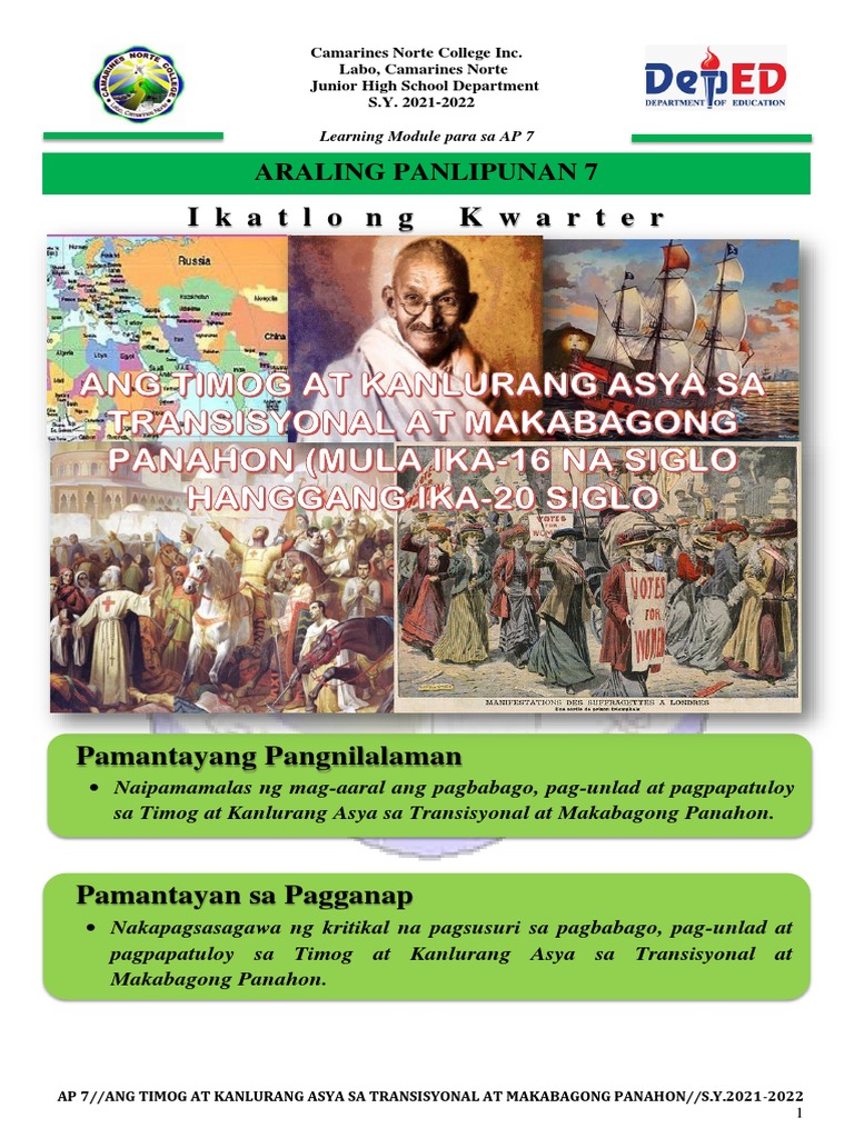 Ap 7 Module Q3 Sy 2021-22 PDF | PDF
