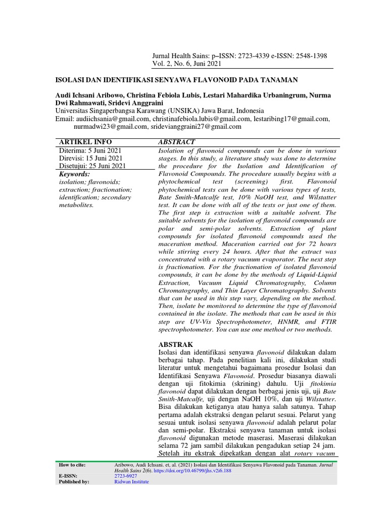 188-Article Text-4754-1-10-20220921 | PDF | Chromatography | Chemistry