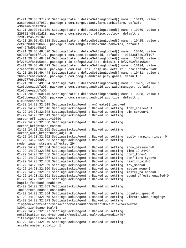 Settingsprovider | PDF | Java (Programming Language) | Smartphone