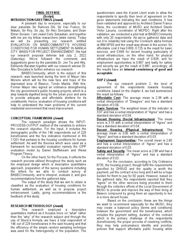 Script | PDF | Evaluation | Survey Methodology