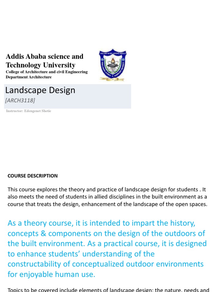 Landscape Design | PDF | Landscape | Landscape Architecture