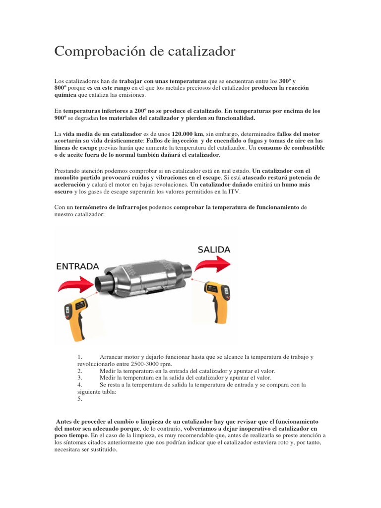Comprobacion de Catalizador | PDF | Catálisis | Temperatura