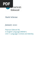 Aqa GCSE Lang P1Q5 Student Friendly Mark Scheme | PDF | English ...