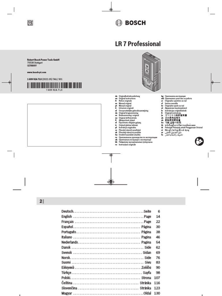 Receptor Laser Bosh lr2 | PDF
