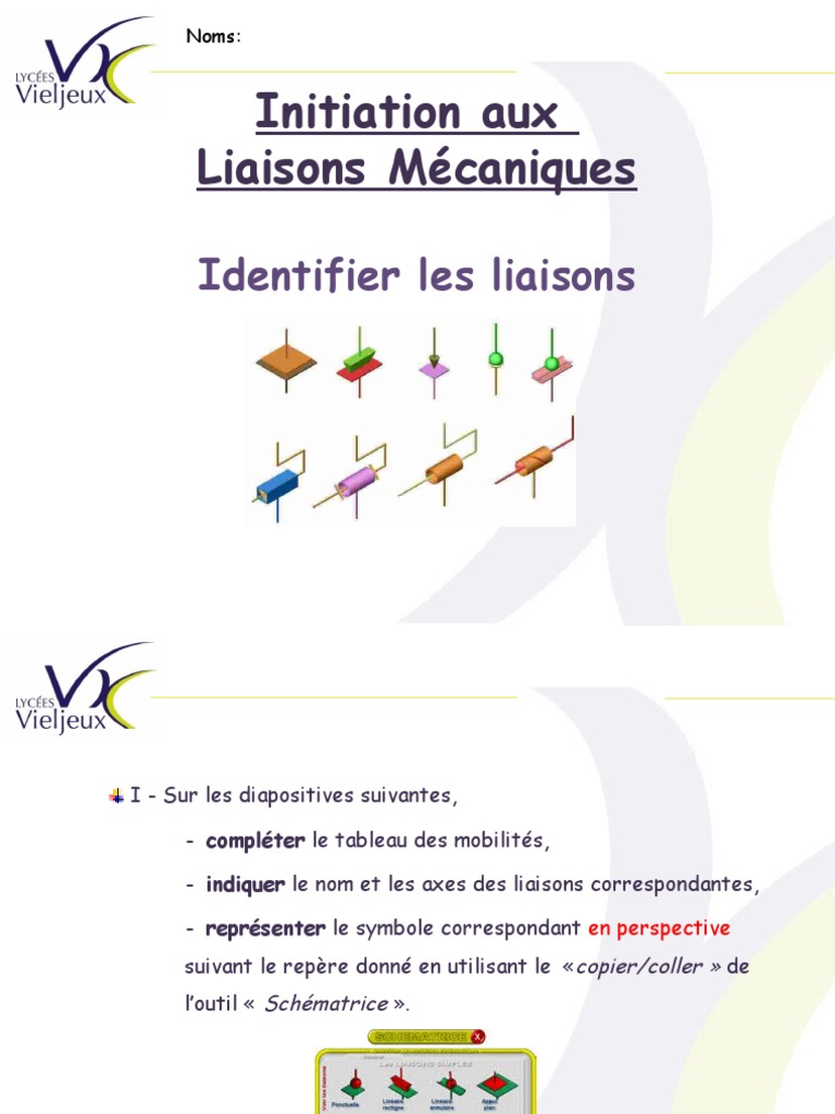 Initiation Aux Liaisons - PPT 1 | PDF | Biens manufacturés | Ingénierie mécanique