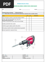 Bar Bending Machine Checklist | PDF